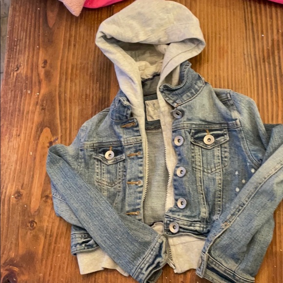Justice | Jackets & Coats | Kids Justice Jean Jacket W Hood Zipper ...